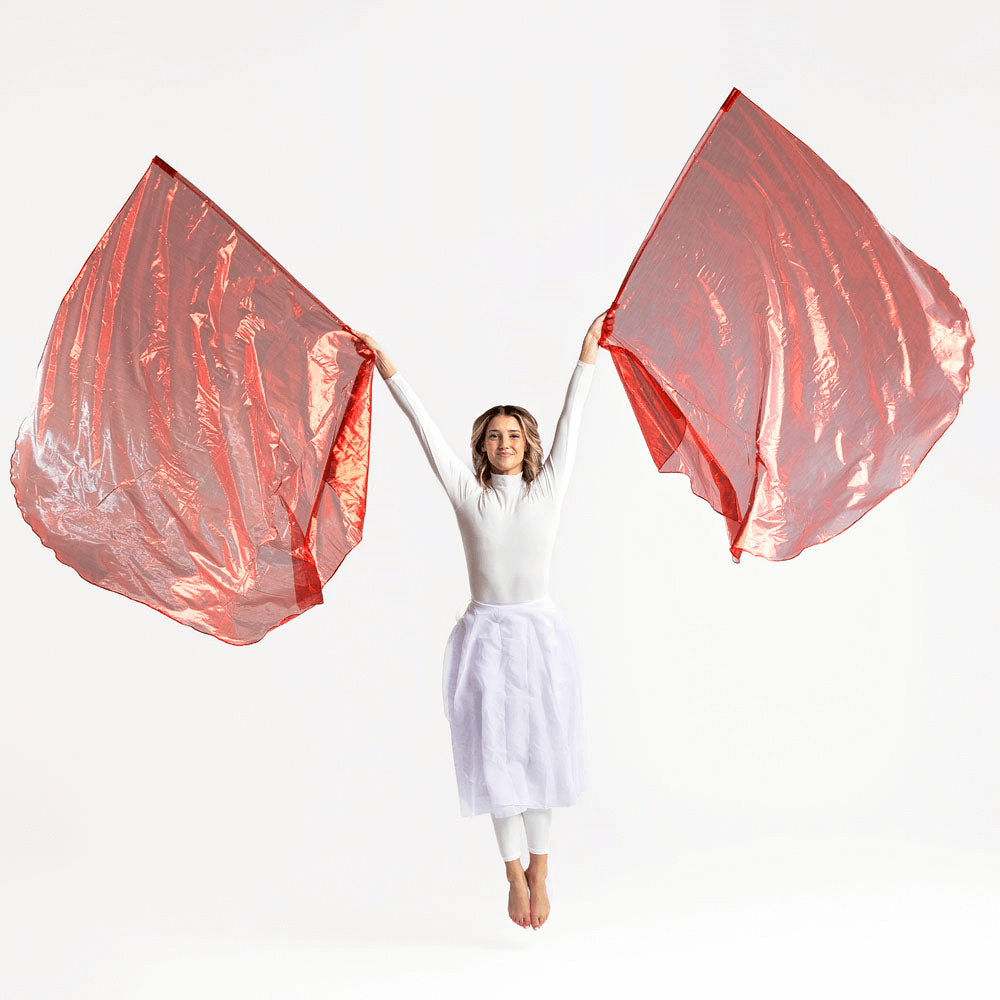 Metallic Praise & Worship Flags | Shimmering Glory in Dance