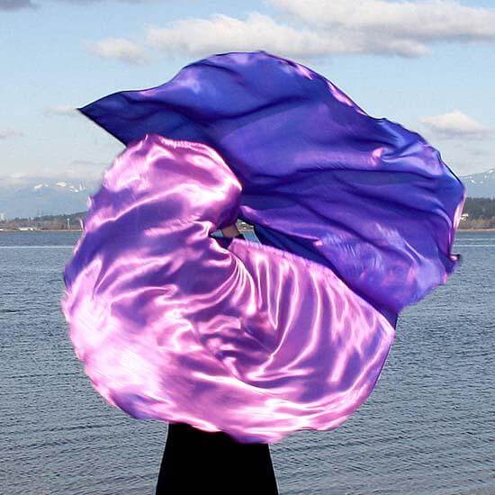 Amethyst Shimmer Prophetic Praise & Worship Flags |Christian Dance